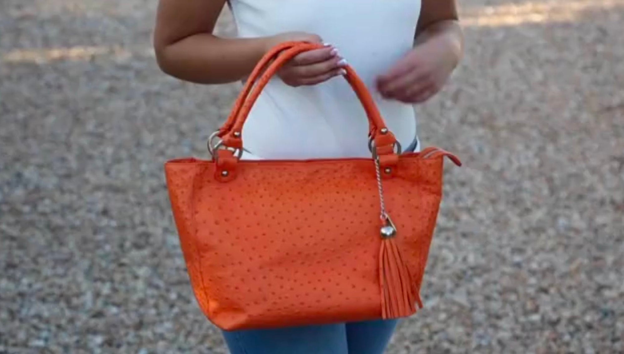Karoo Ostrich Leather Tote Handbag for Sale Online